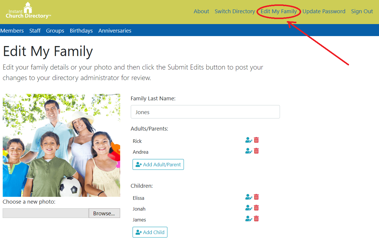 How Members Submit Updates to Their Information - Instant Church Directory